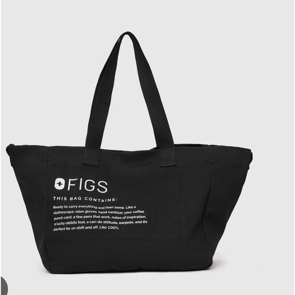 Figs | Bags | Figs Scrub Black Tote Bag | Poshmark